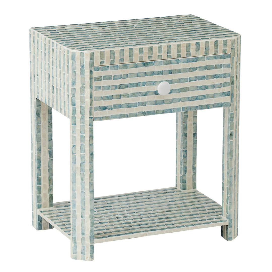 Bari Inlay Bedside Sky Blue 50x35x58cm – Habitania