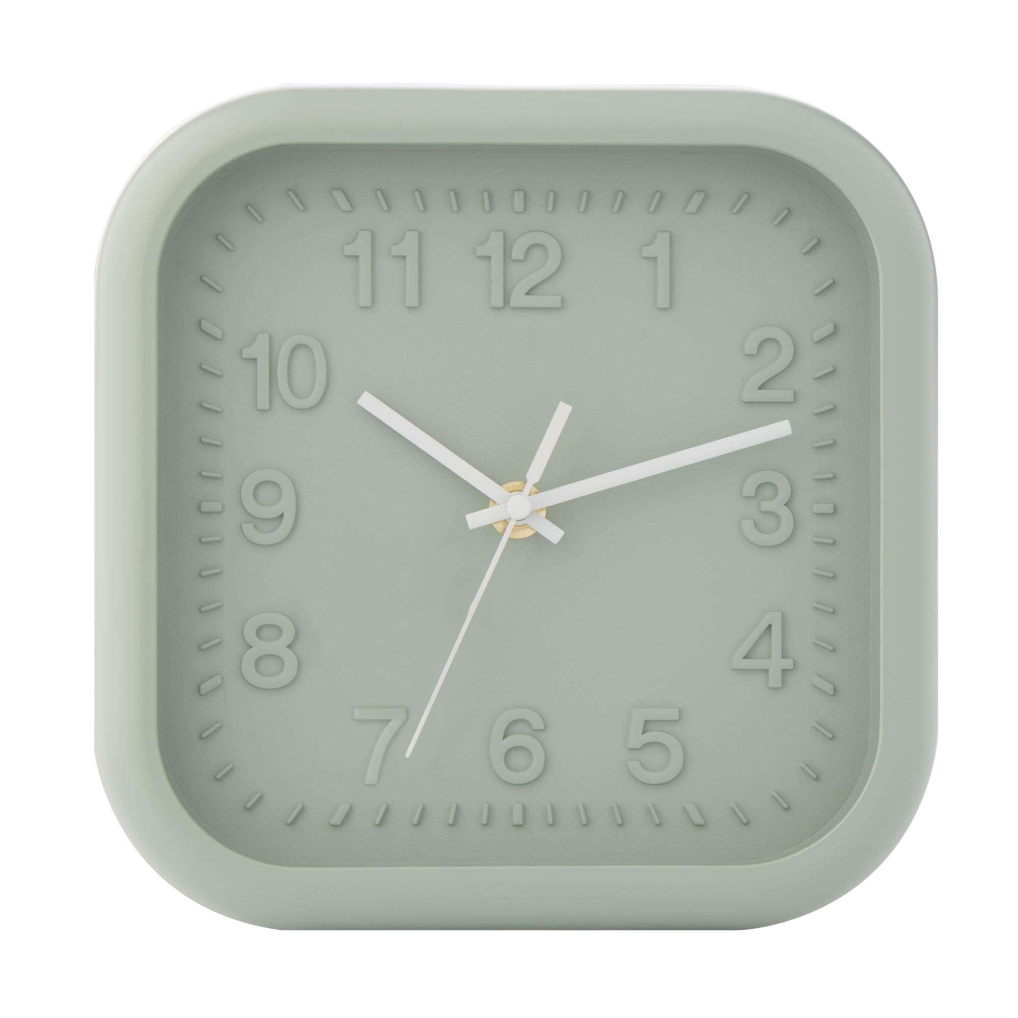 Nico Wall Clock Sage 20.3x20.3x2.9cm – Habitania