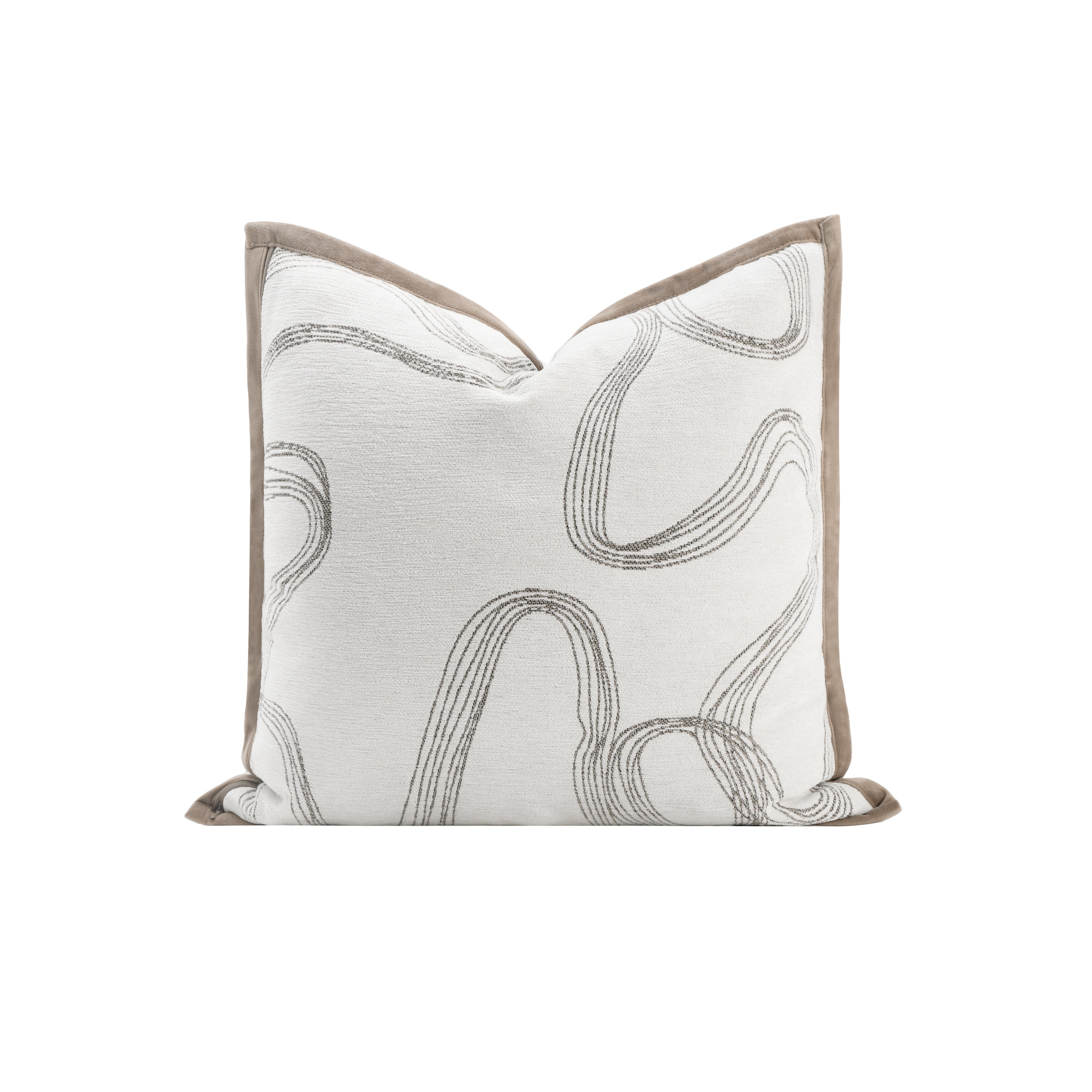 Lines Khaki Jacquard Cushion 60cm – Habitania